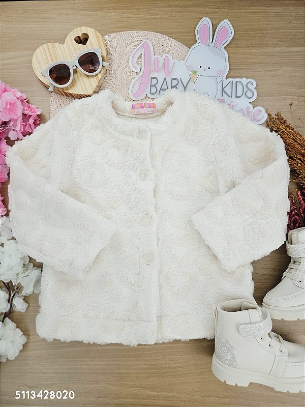 Casaco inverno 2026 020 off white Mon Sucré - Ju Baby Store