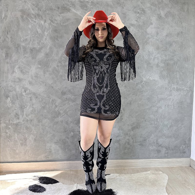 Vestido Country Luxury c/ Franjas Texas Ranch - Texas Ranch Jeans