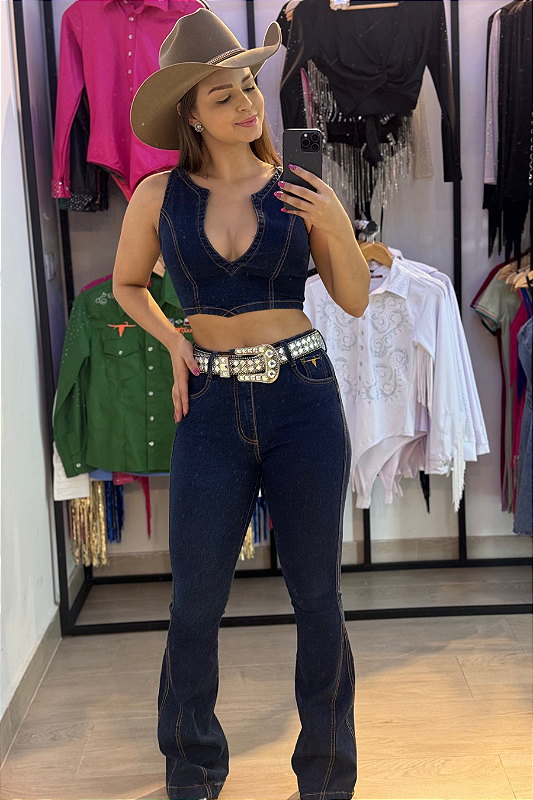 Conjunto Jeans Top Texas Ranch Jeans - Texas Ranch Jeans