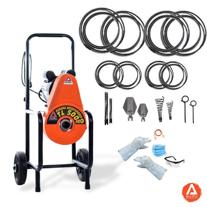 Máquina Desentupidora TL-500 Profissional Elétrica a mais completa do mercado! - Alkamac ...