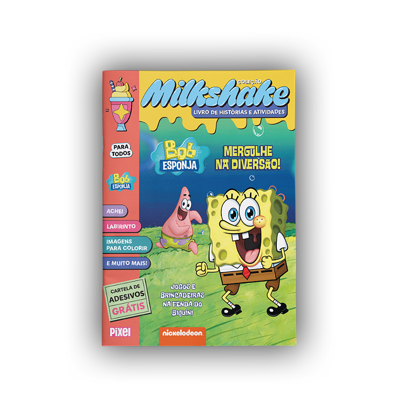Bob Esponja Mergulhe Na Diversão Coleção Milkshake Editora Pixel