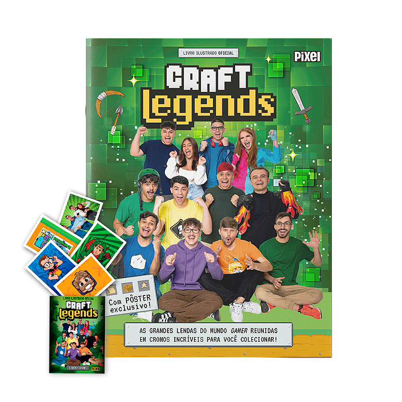 Álbum Oficial Craft Legends + 10 envelopes de figurinhas - Editora ...