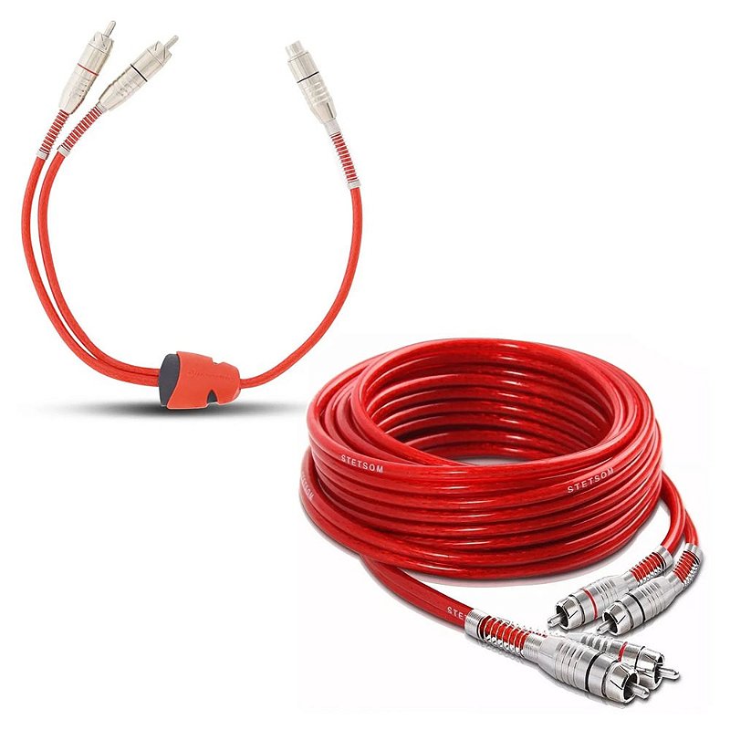 Kit Cabo Y + RCA 5m - Stetsom - Auto Equip