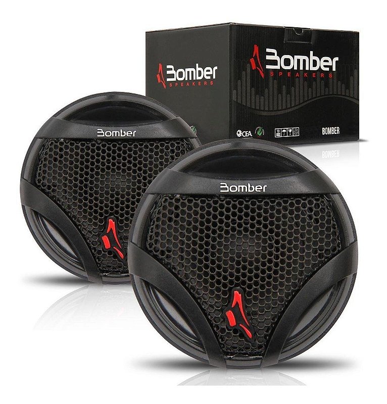 Mini Tweeter Upgrade 120W RMS 4 Ohms Piezoelétrico Preto com Tela Par ...