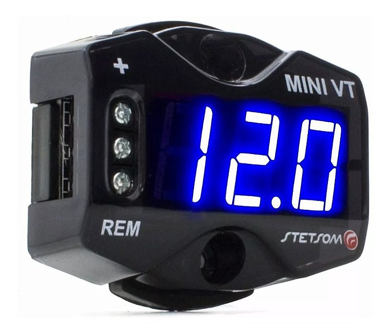 Voltímetro Digital Mini VT LED Azul - Stetsom - Auto Equip