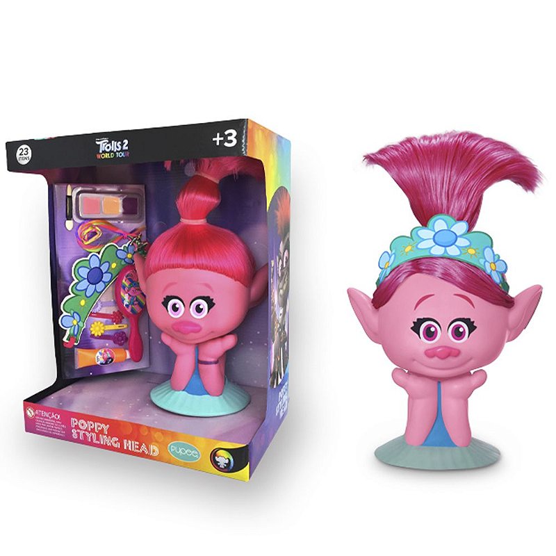 Busto Boneca Poppy Trolls - Universal - Auto Equip