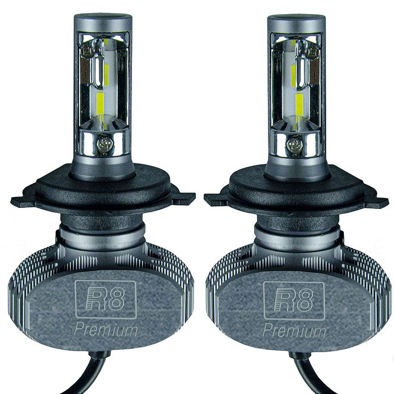 Lâmpada LED R8 Premium H4 HB4 HB3 H7 H1 H16 H3 H8/11 - JR8 - Auto Equip