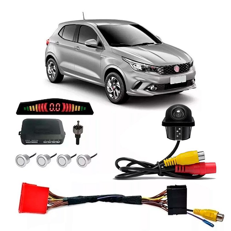 Interface Desbloqueio de Tela Argo + Câmera Ré Tartaruga + Sensor de Estacionamento - Auto Equip