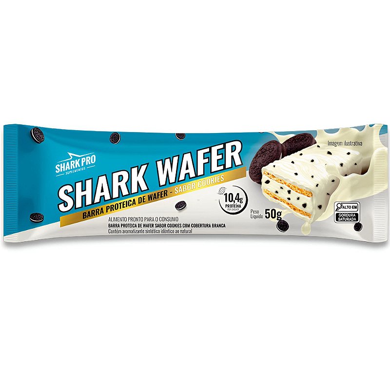 Shark Wafer Proteico Cookies 25Gr Shark Pro - Armazém Pura Saúde