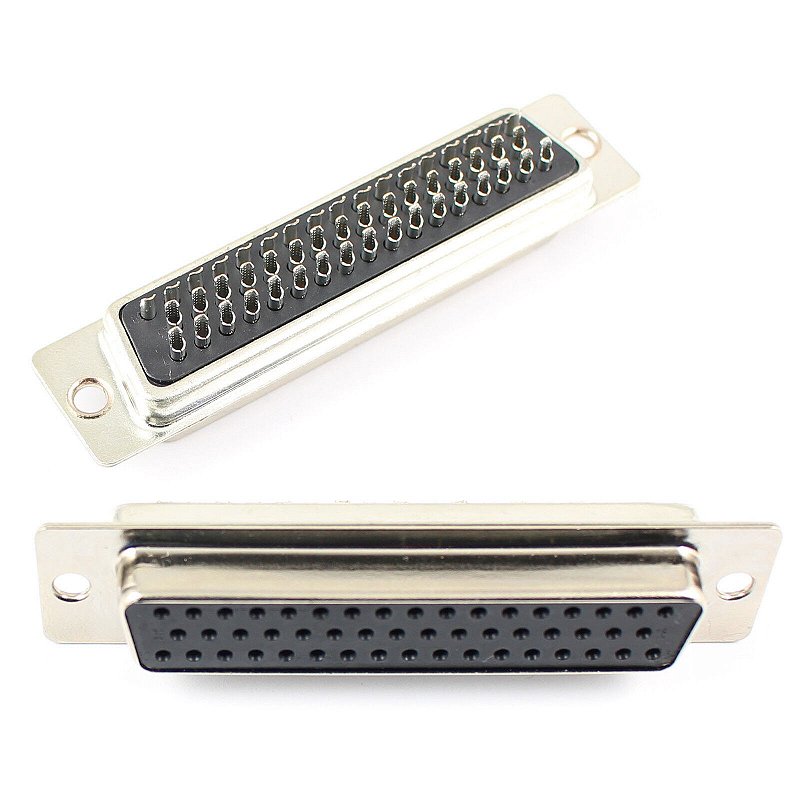 CONECTOR DB50 FEMEA 180° SOLDA FIO - RS COMPONENTES ELETRÔNICOS