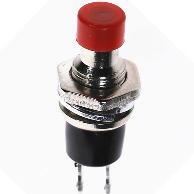 CHAVE BOTÃO PBS-110 PUSH-BUTTON NA 2T (VERMELHA ) - RS COMPONENTES ...