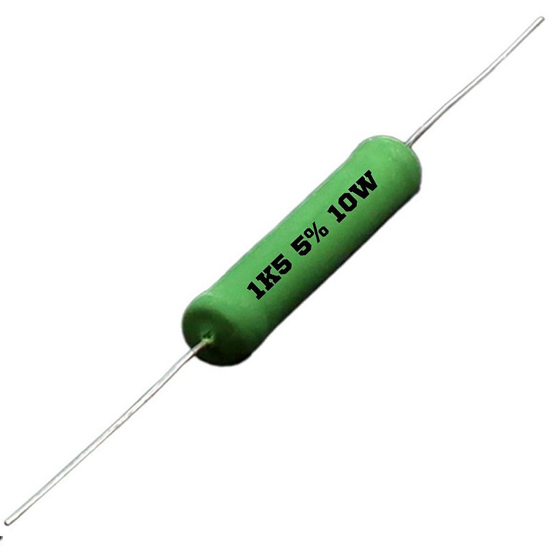 RESISTOR 1K5 5% 10W AXIAL - RS COMPONENTES ELETRÔNICOS