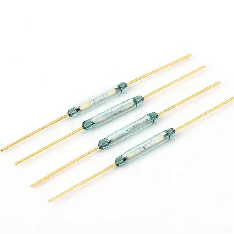 Sensor Magnético Reed Switch Na 2x14mm Dourado - RS COMPONENTES ELETRÔNICOS