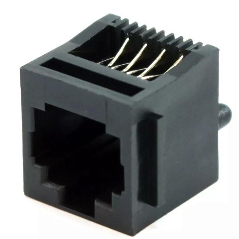 MODULAR JACK RJ45 FÊMEA 8P8C 180 GRAUS PT 52-10 - RS COMPONENTES ...