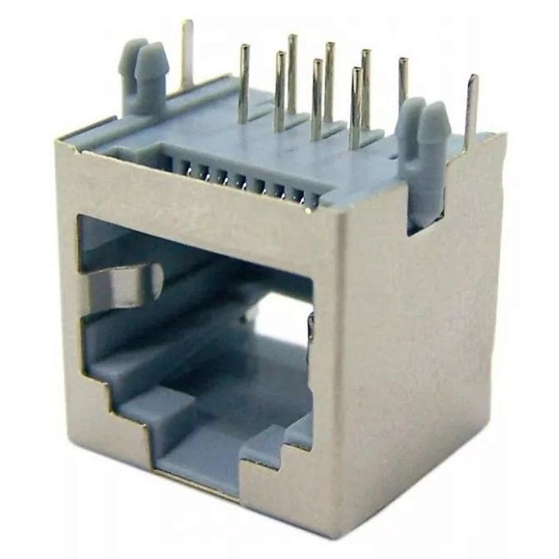 MODULAR JACK RJ45 FÊMEA BLINDADO 8P8C 90G 55-11 - RS COMPONENTES ...