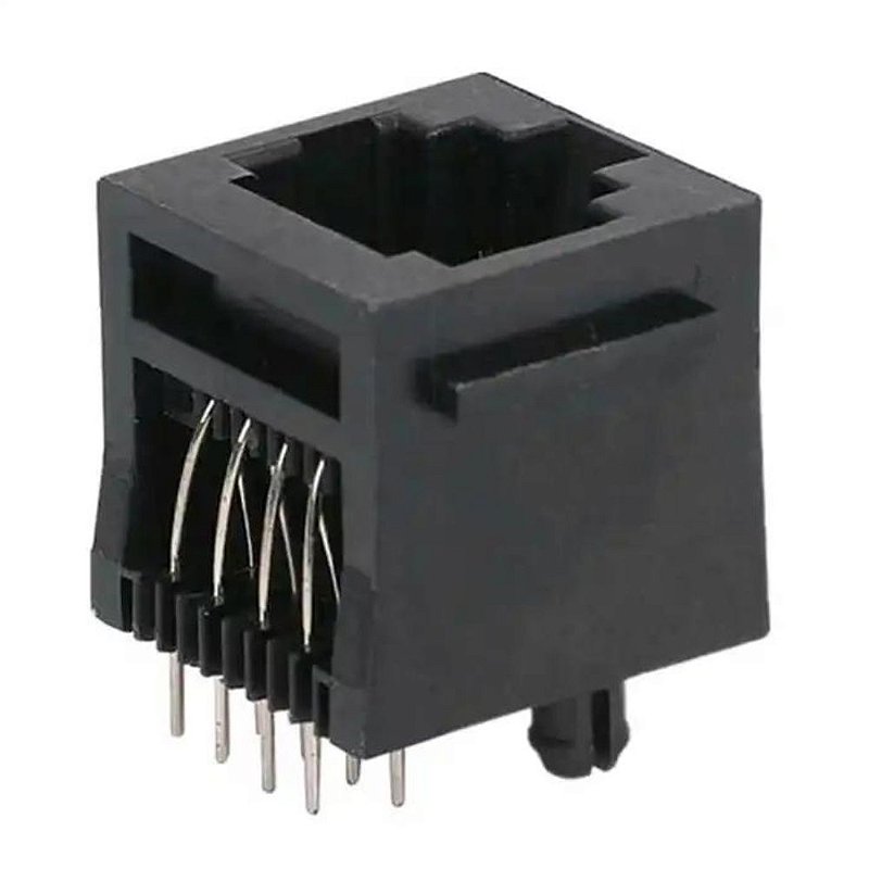 MODULAR JACK RJ11 FÊMEA 6P4C 180G YH52-10 CINZA - LOJA- RS COMPONENTES ...