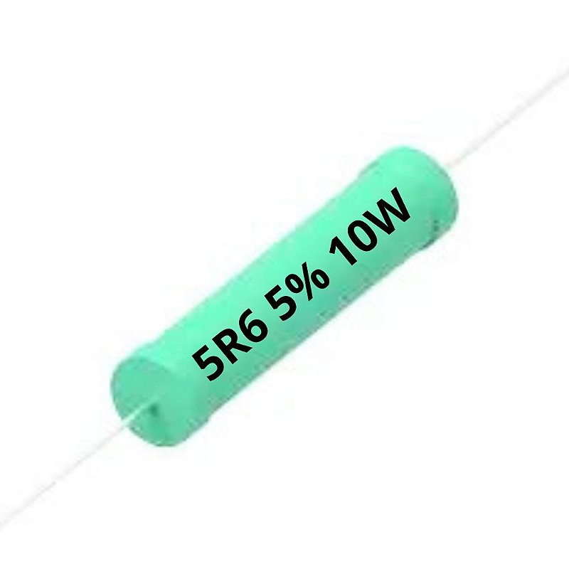 RESISTOR 5R6 5% 10W AXIAL (5R6 5% 10W) - RS COMPONENTES ELETRÔNICOS