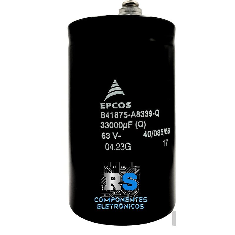 CAPACITOR GIGA-ELCO 33000UF 63V B41875A8339Q 65X105MM EPCOS - RS ...