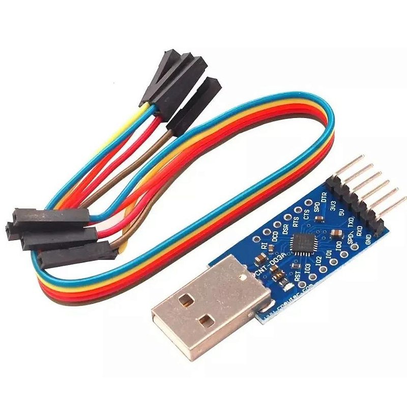 MÓDULO CONVERSOR SERIAL USB CP2104 - RS COMPONENTES ELETRÔNICOS