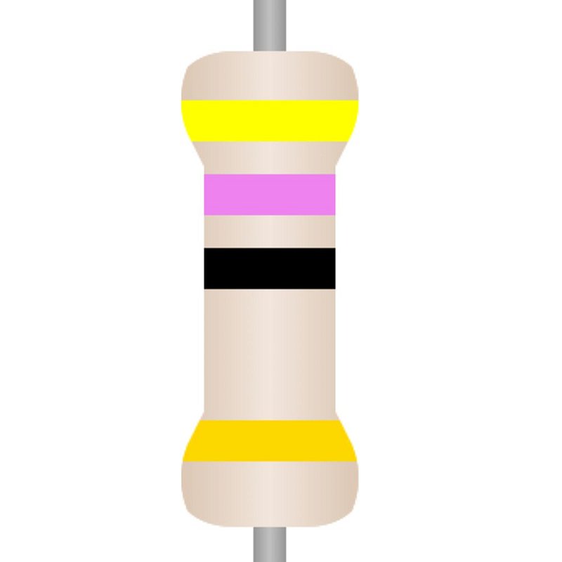 RESISTOR 47R 1/4W - 5% AXIAL - RS COMPONENTES ELETRÔNICOS