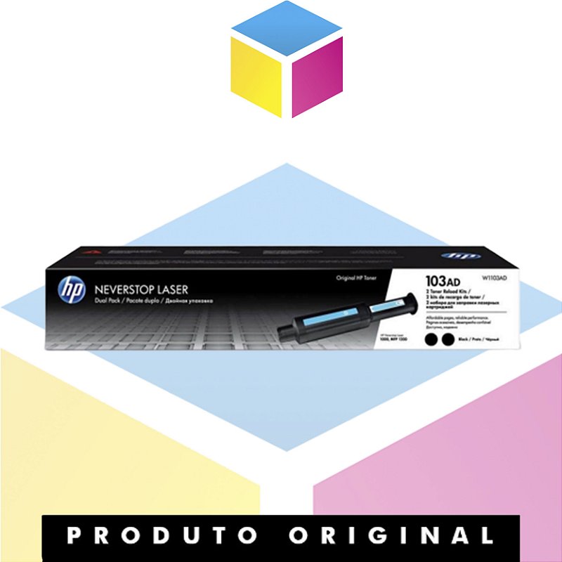 Toner HP 103AD W1103AD Original Preto | PACOTE DUPLO | NEVERSTOP 1200A ...