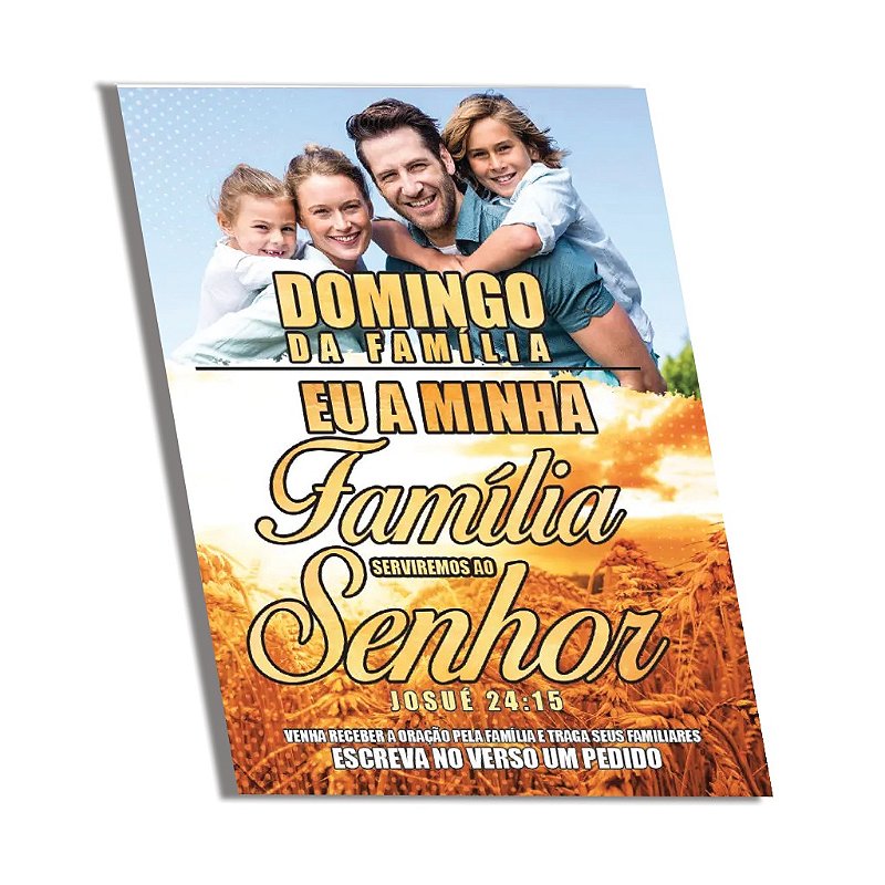 Folheto Domingo Da Família 20x14cm 500 Unidades Novo Israel