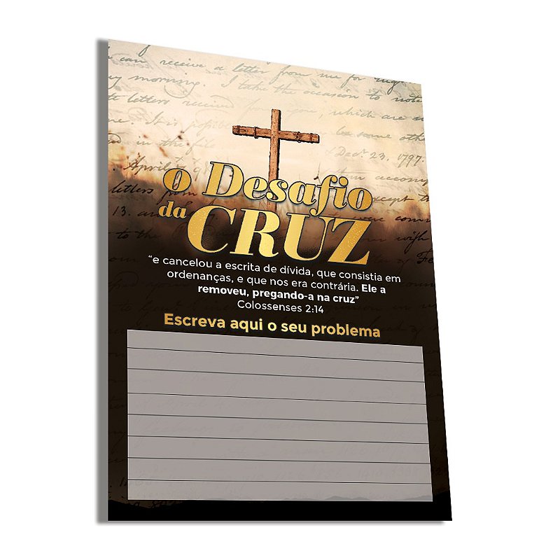 Folheto O Desafio da Cruz (500 unids ) - Novo Israel - Matérias evangélicos