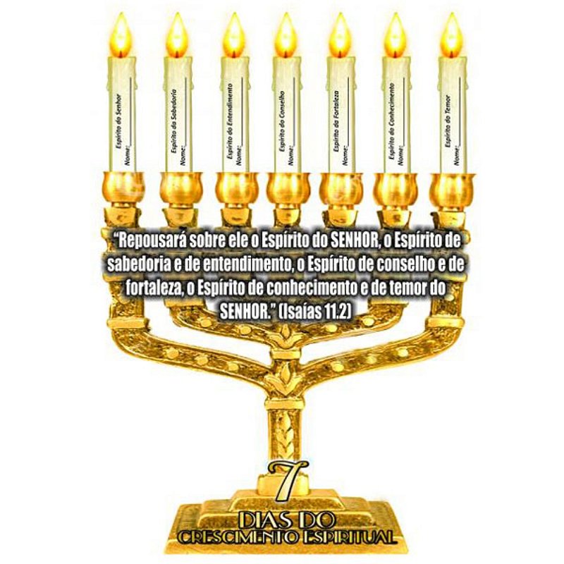 Candelabro de Papel 7 dias do Espirito Santo ( 100 unidades) - Novo ...