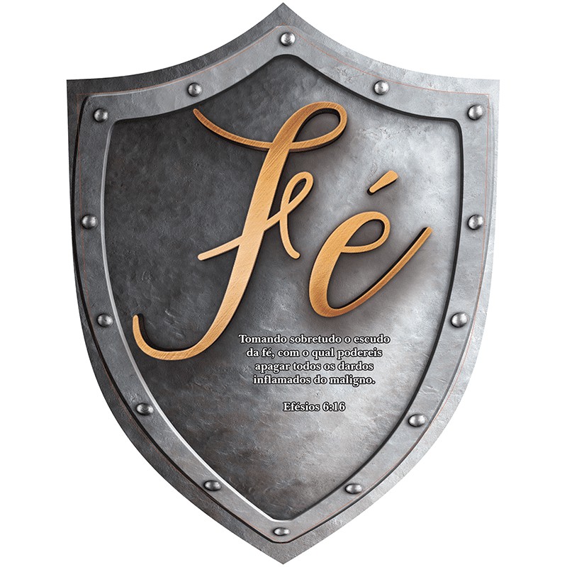 Escudo de papel Fé – 100 unidades - Novo Israel - Matérias evangélicos
