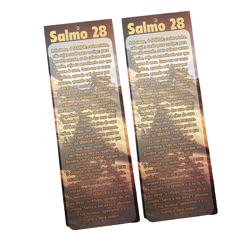 Pergaminho Salmo 28 evangélico grande papel - 100 unidades - Novo Israel - Matérias evangélicos