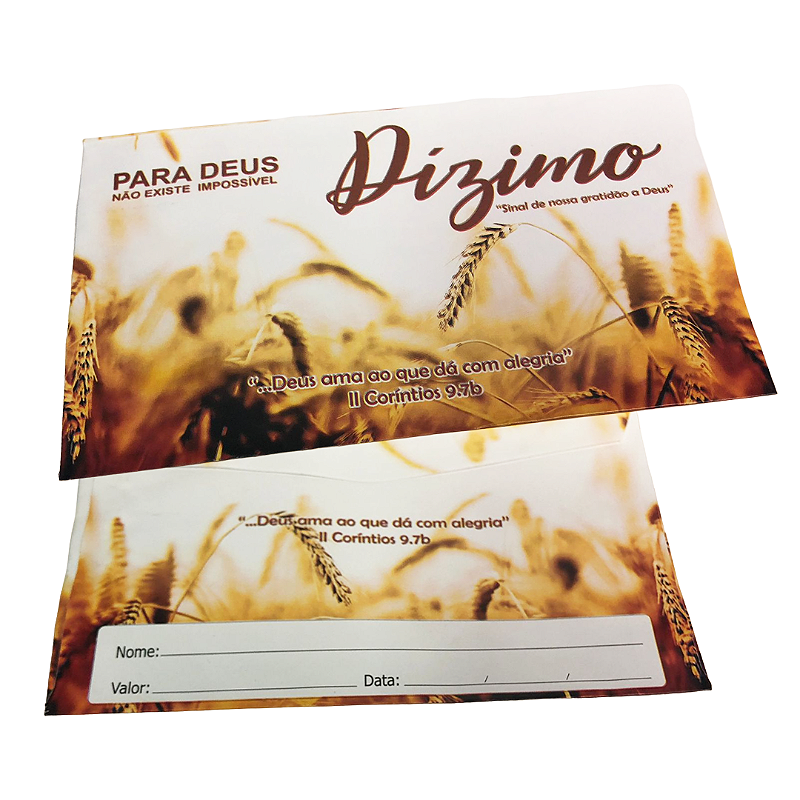 Envelope De Dízimo colado Campanha Pacote Com 100 Unid - Novo Israel ...