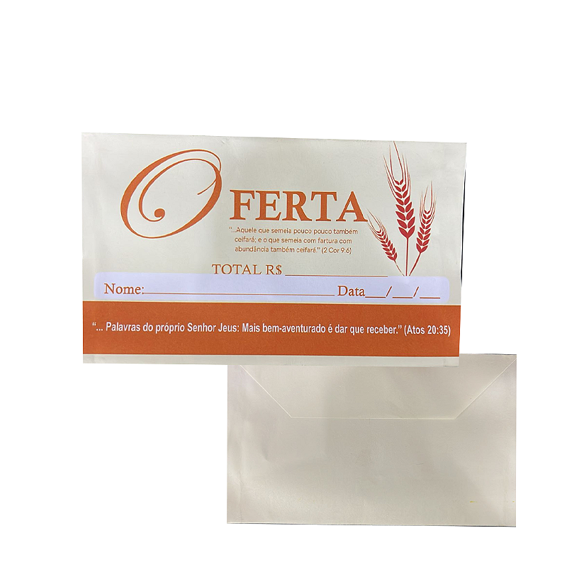 Envelope Colado Ofertas Igrejas 100 unidades - Novo Israel - Matérias ...