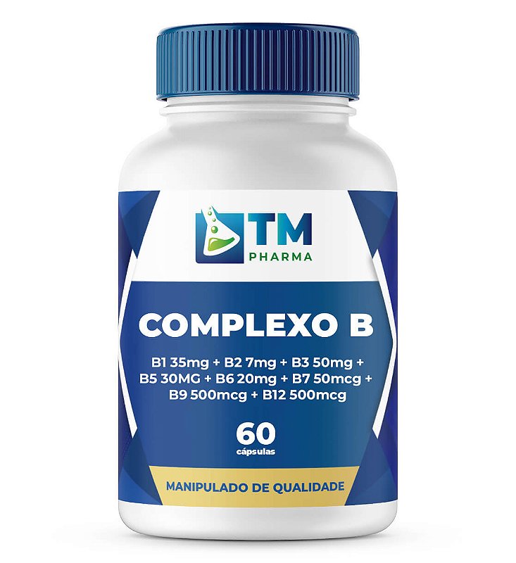 Complexo B 60 Cáps – Vitaminas para Energia e Metabolismo - TM Pharma ...