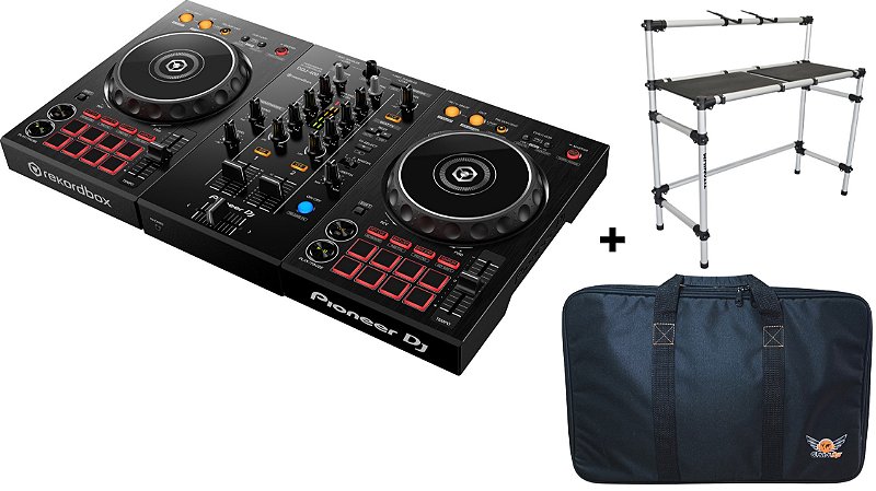 KIT DJ Controlador Pioneer DDJ 400 + Bag Global Djs + Rack RDJ Control ...