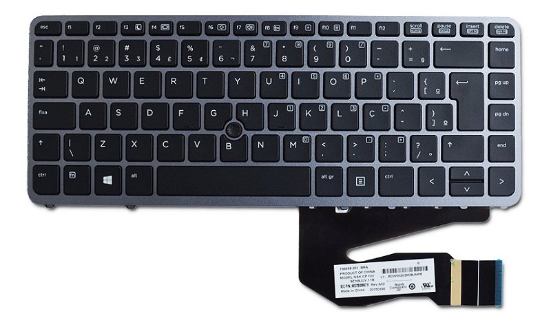 Teclado Notebook Hp Elitebook 840-g1 850-g1 Nsk-cp1uv - Loja Paulicomp ...
