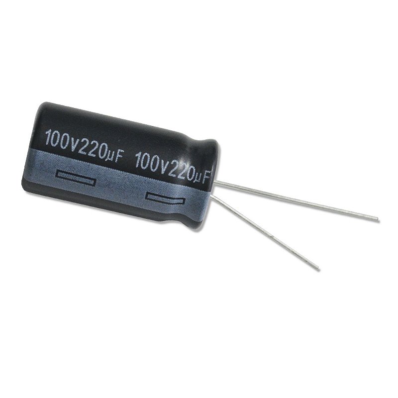 Kit Com 10 Capacitor 220UF 100V 105°C Aishi 25mm X 12mm - Loja ...
