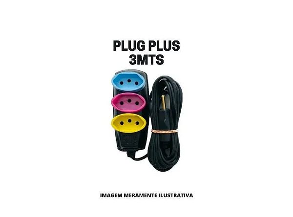 EXTENÇAO PLUG PLUS 3 MT - Avanci Brasil