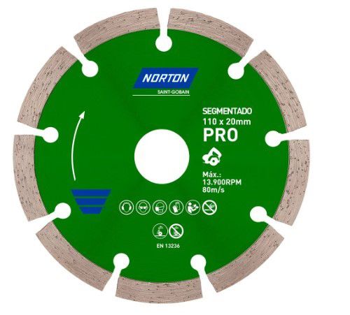 DISCO DIAM. 4' SEGMENTADO PRO NORTON - Monfer Ferramentas