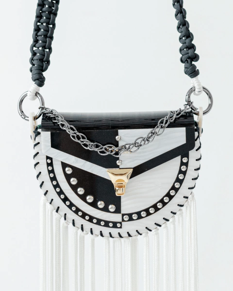 Bolsa Olivia Banjo - Preta & Branca - Oli Store