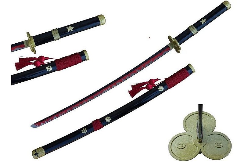 Espada Katana Espada Anime One Piece Yama Enma Roronoa Wado Em Aço ...