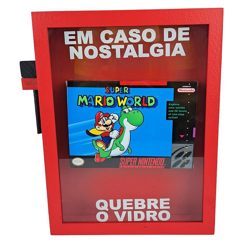 Quadro Decorativo Nostalgia Quebre Vidro Super Mario World - Tenda Medieval