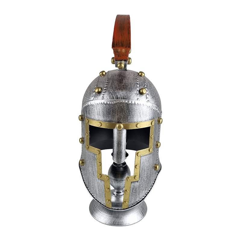 Capacete Elmo Romano Gladiador em Metal com Crista de Madeira ⚔️🏺 ...