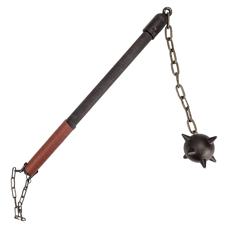 Mangual Medieval Artesanal com Bola Espinhal - Tenda Medieval