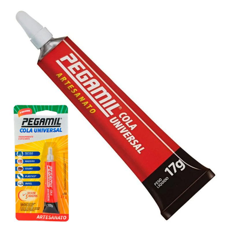 Cola Pegamil 17g ou 51g - Brilhos e Artes - Fitas e Apliques