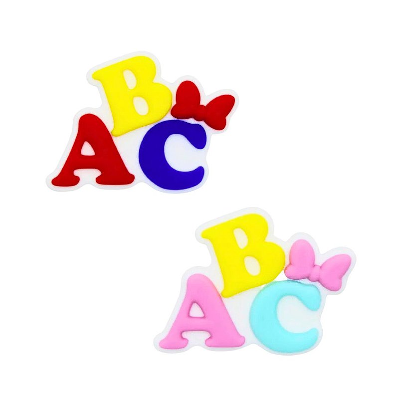 Aplique Escolar Emborrachado ABC com Laço - Brilhos e Artes - Fitas e ...