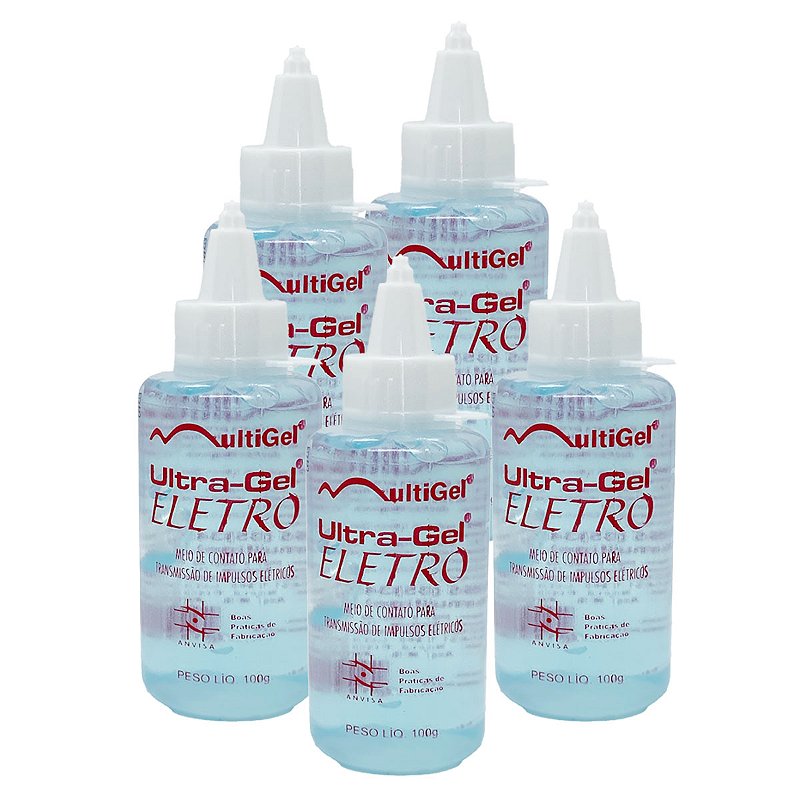 Gel Ecg Azul Ultra Gel Eletro 100g Multigel 5 unidades - ACHealth