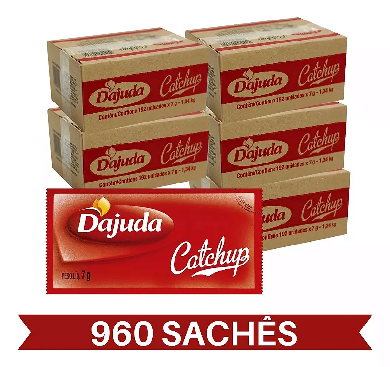SACHE CATCHUP DAJUDA 7GR CAIXA C/192 - Ângulo Embalagens