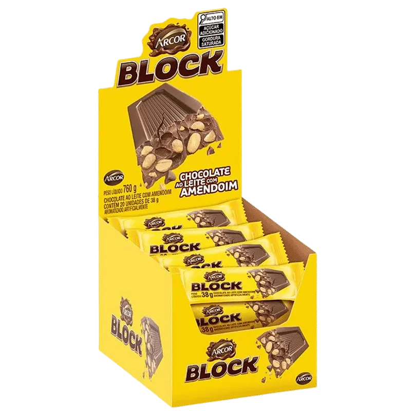 CHOCOLATE TABLET BLOCK ARCOR 760gr - Ângulo Embalagens
