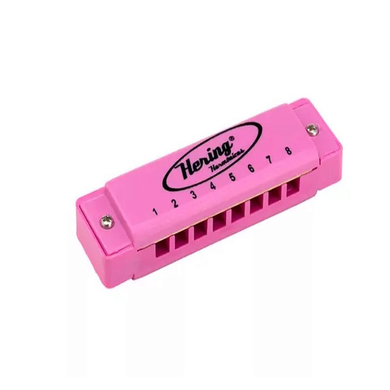 Gaita Harmônica Rosa- Hering - Instrumento Musical - Pingu Brinquedos