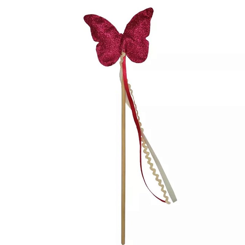 Varinha borboleta pink - Pingu Brinquedos